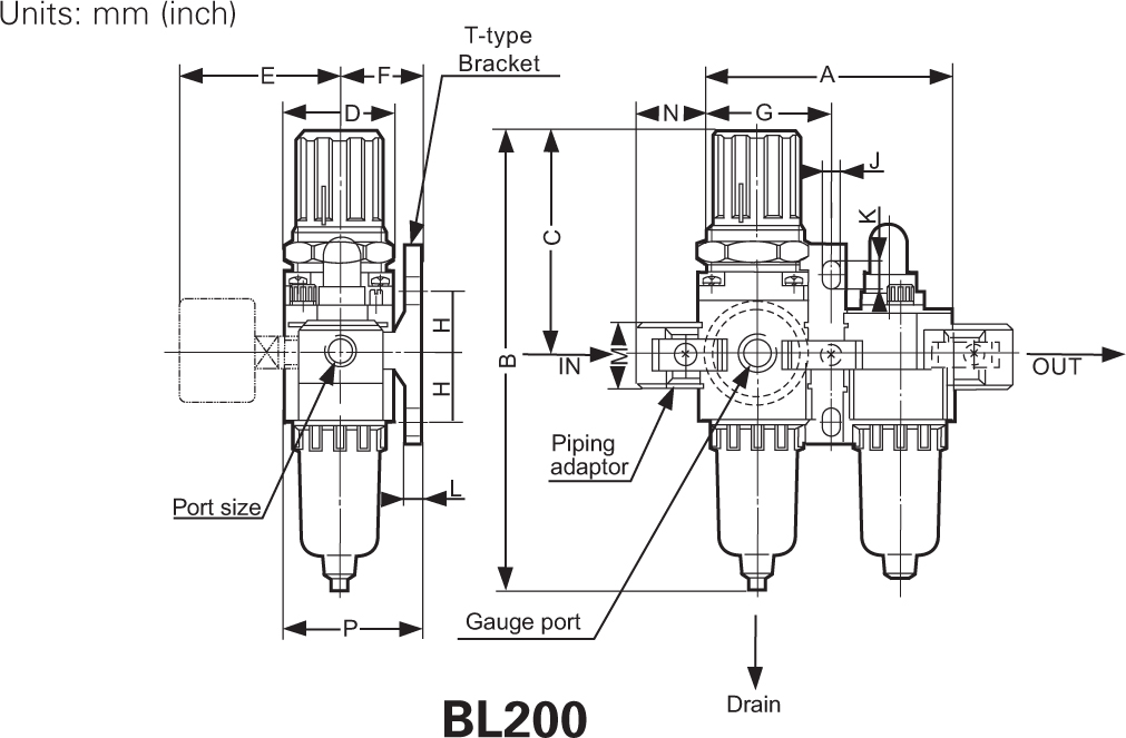 BL200 Series Modular Filter Regulator Components On M & M Rogness ...
