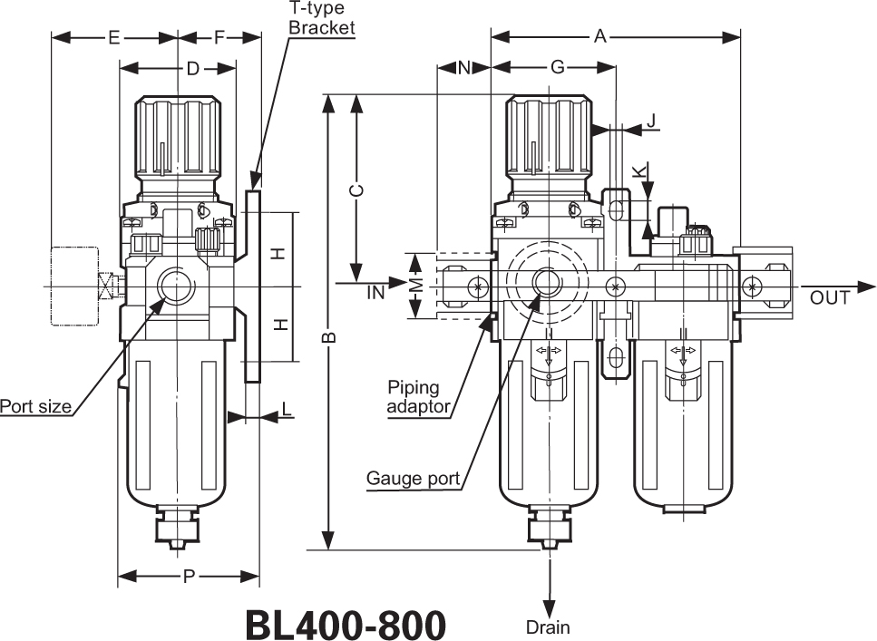 BL400 Series Modular Filter Regulator Components On M & M Rogness ...